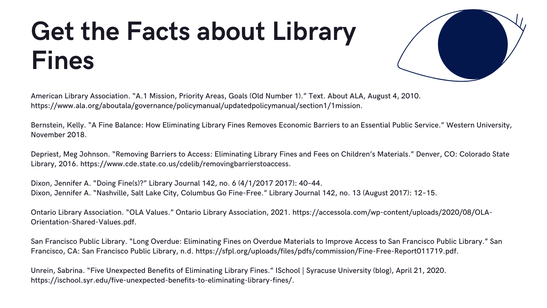 Fines Free Libraries - Ontario Library Association